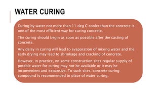 Curing method, Curing Compound classification as per ASTM C-309 | PPTX