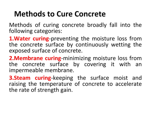 Curing of concrete | PPT