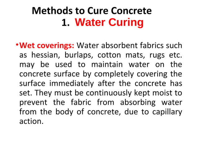 Curing of concrete | PPT