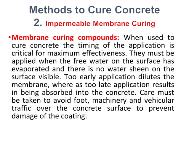 Curing of concrete | PPT