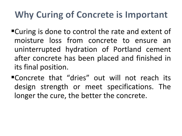 Curing of concrete | PPT