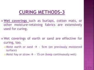 Curing of concrete | PPTX