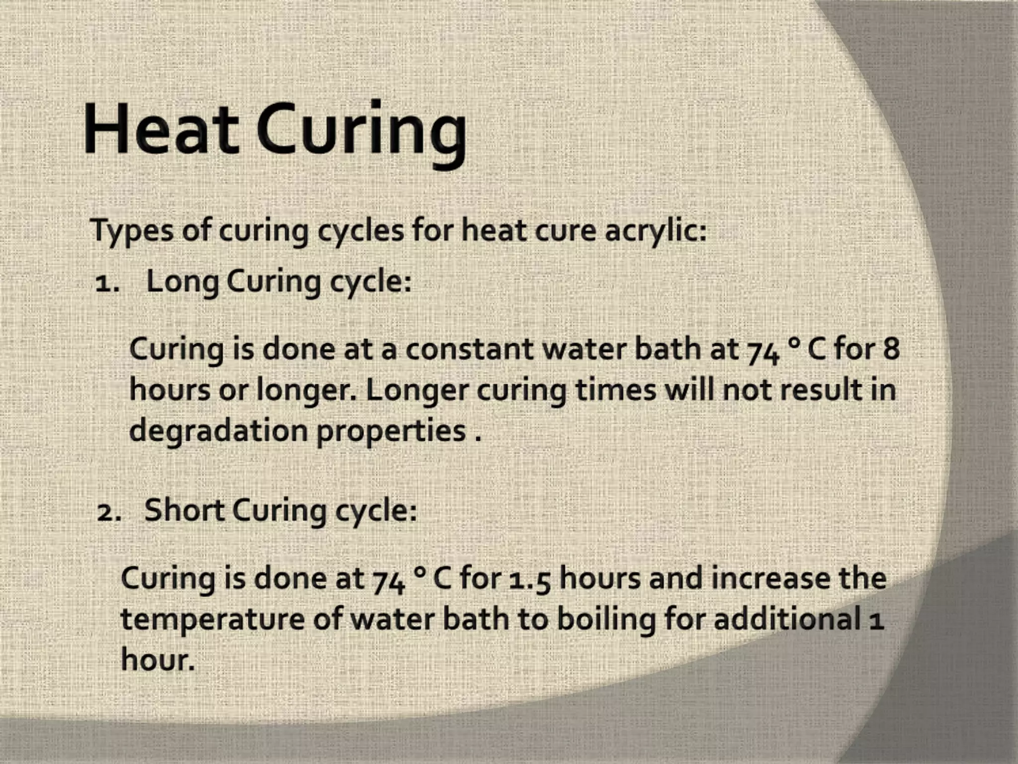 Curing of denture base resins | PPTX