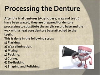 Curing of denture base resins | PPTX