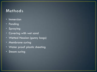 Curing & prefabrication of concrete structures@hemadurgarao-IIIT Nuzvid ...