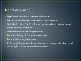 Curing & prefabrication of concrete structures@hemadurgarao-IIIT Nuzvid ...
