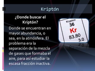 Kripton Elemento