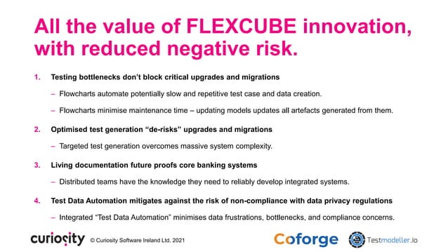 Curiosity and Coforge present - Oracle FLEXCUBE: De-risk upgrades and ...