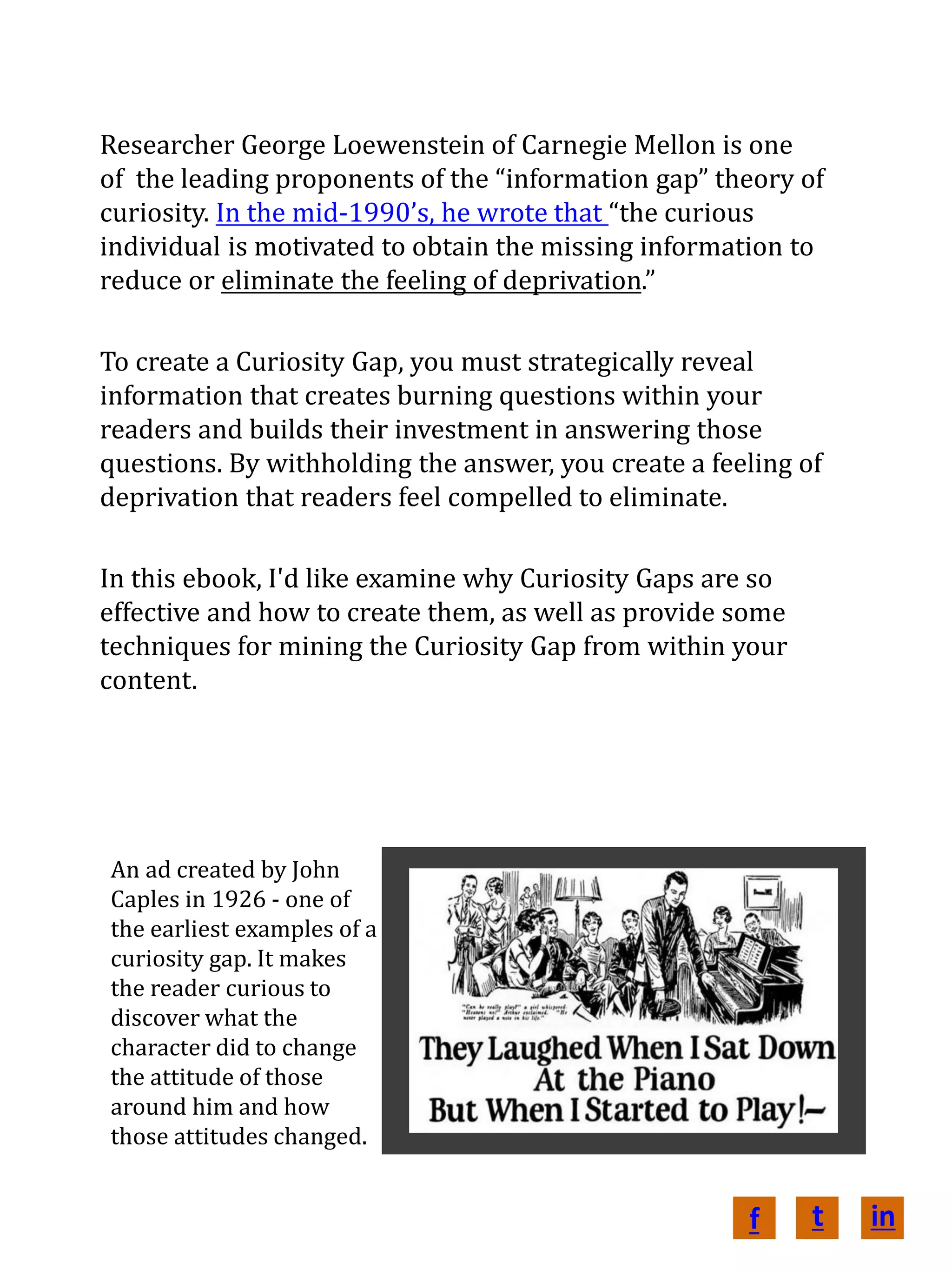A Guide To Creating Curiosity Gaps In Social Media | PDF