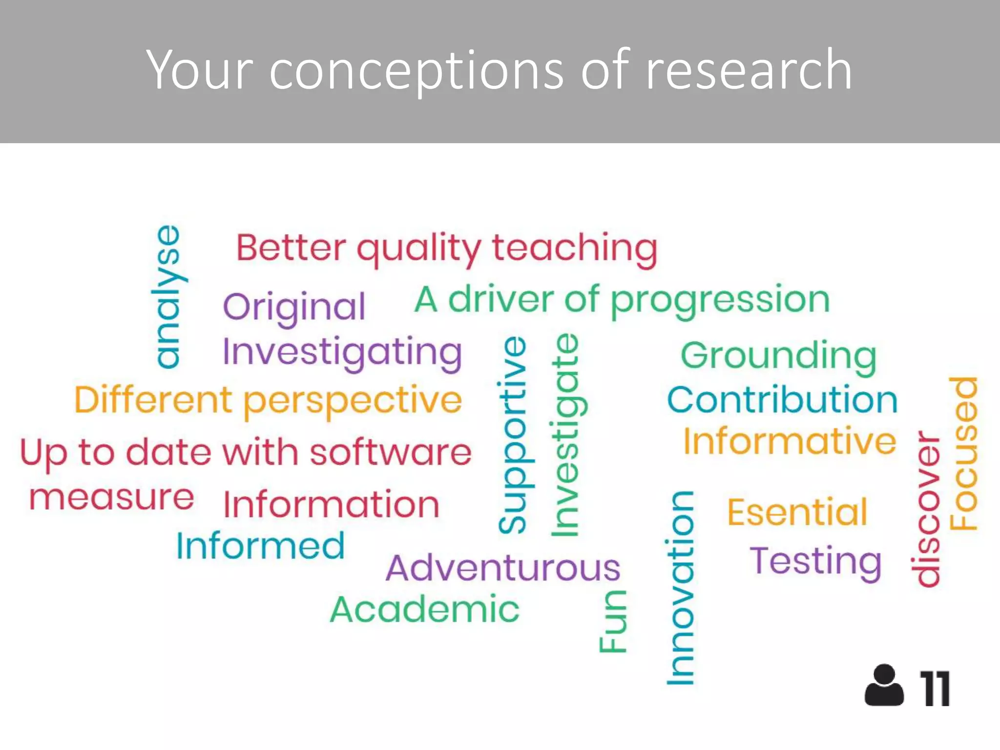 Curious creative and courageous: or why research is fun