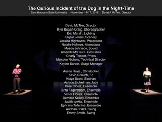 The Curious Incident of the Dog in the Night-Time | PPT