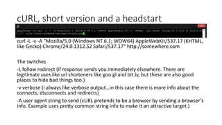 Fun with cURL and spam | PPT
