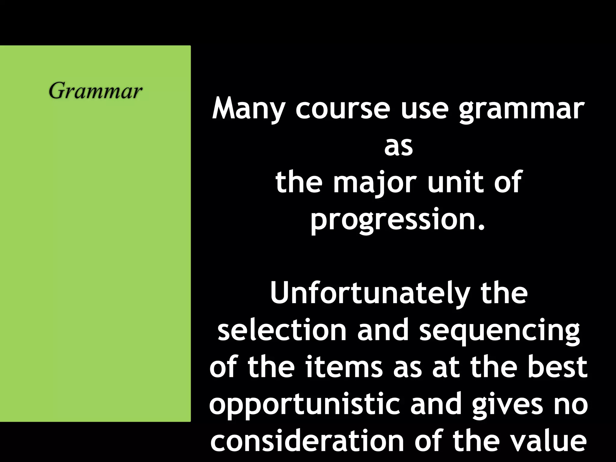 Goals, Content, and Sequencing (Language Curriculum) | PPTX