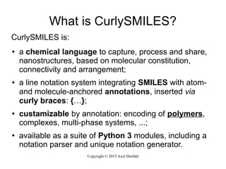 Application of CurlySMILES to the encoding of polymer systems | PDF