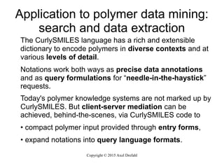Application of CurlySMILES to the encoding of polymer systems | PDF