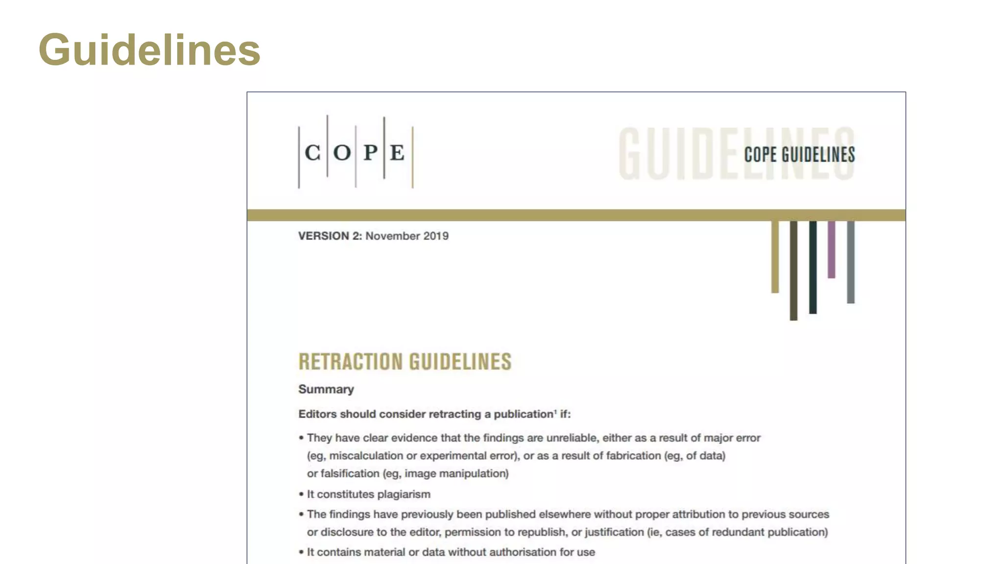 Introduction to COPE and Publication Ethics | PPTX