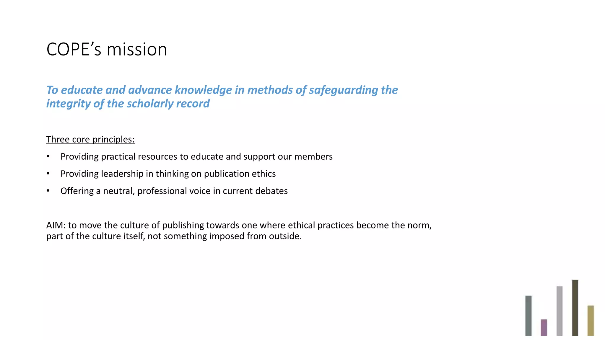 Introduction to COPE and Publication Ethics | PPTX