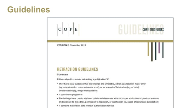Introduction to COPE and Publication Ethics | PPTX