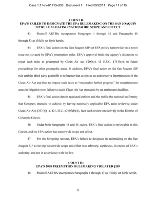 09/22/11: ARTBA District Court Complaint | PDF