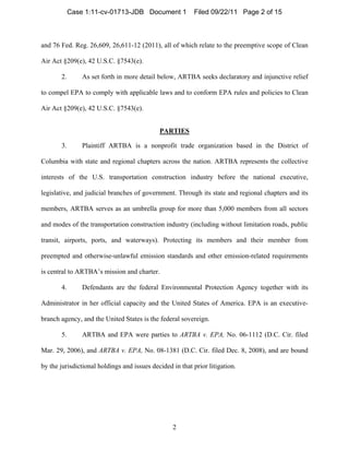 09/22/11: ARTBA District Court Complaint | PDF