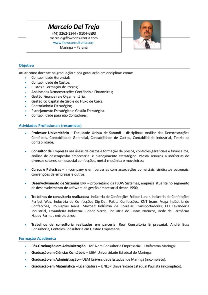 Currículo Professor Marcelo Del Trejo
