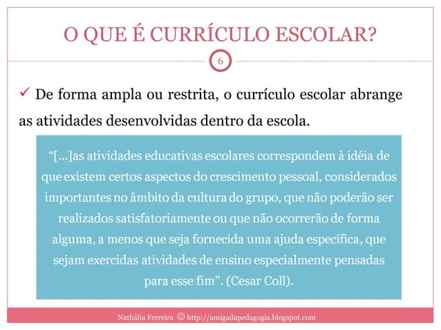 Currículo escolar | PPT