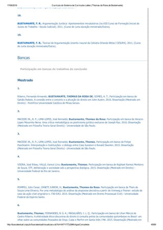Currículo thomas da rosa de bustamante | PDF