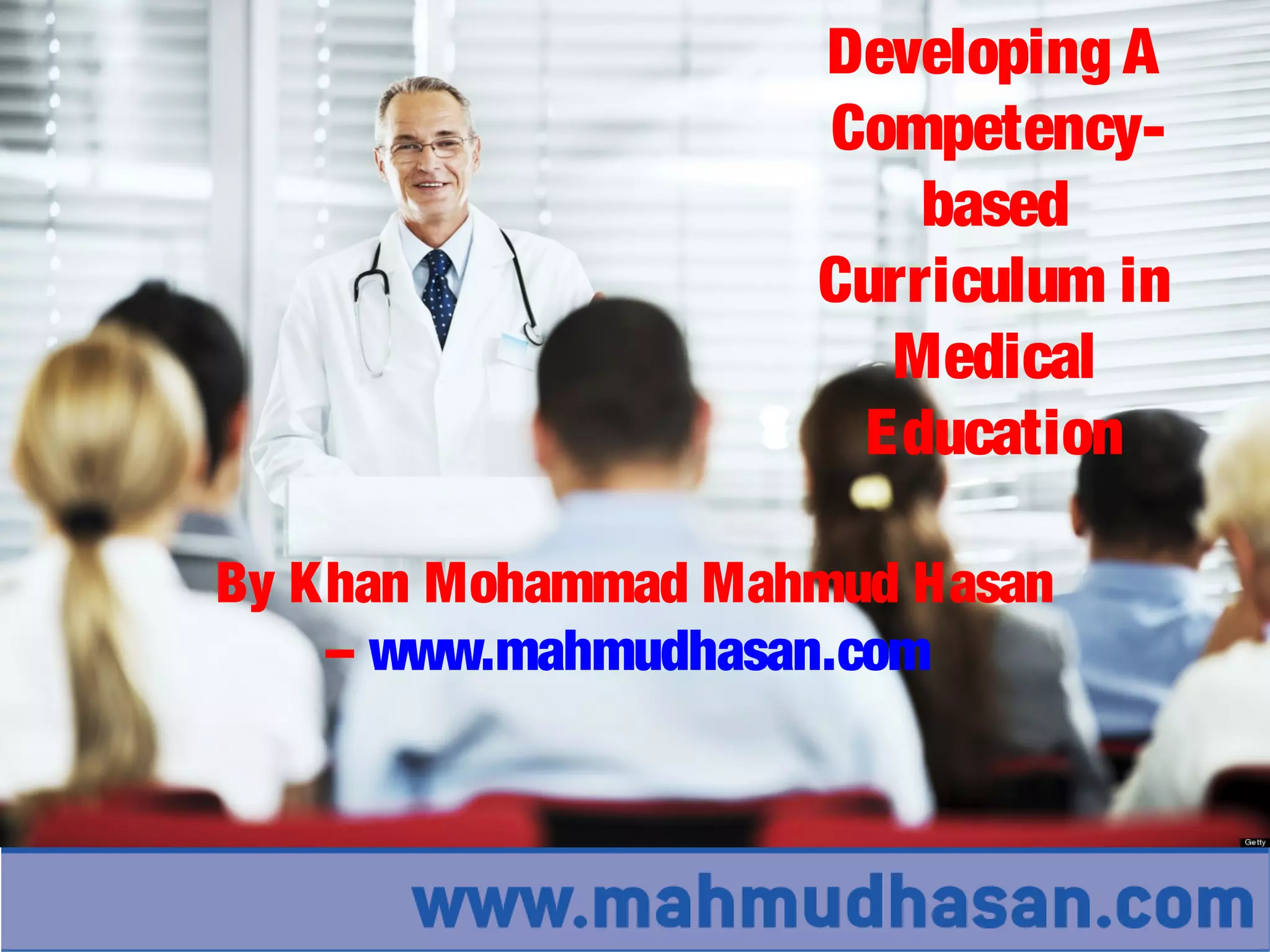 Curriculum development in medical education | PPT