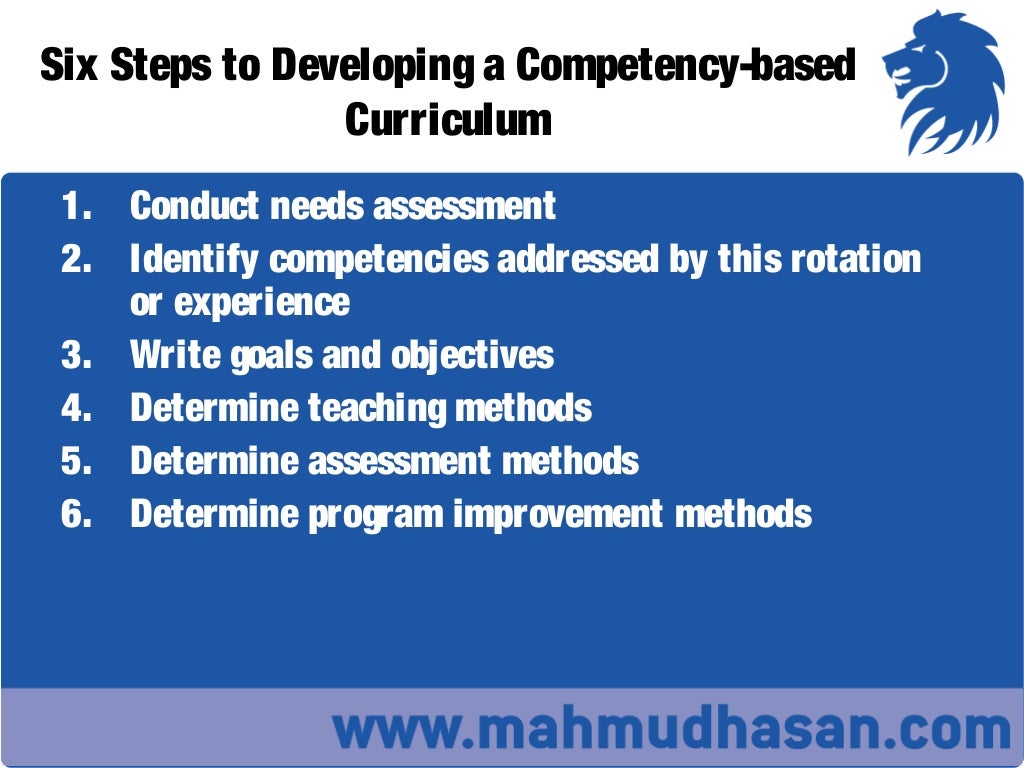 Curriculum development in medical education Curriculum development in medical education