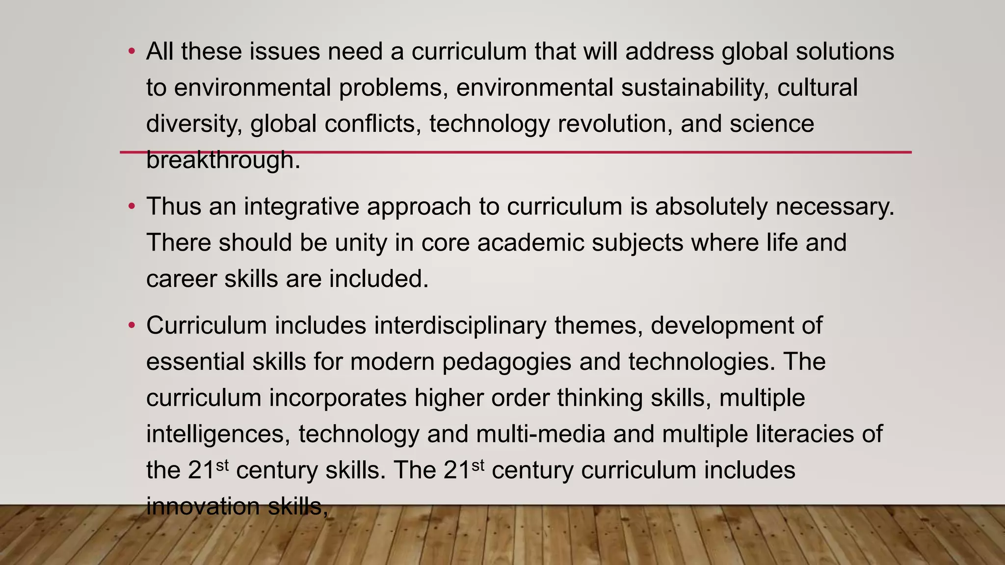 The 21st Century Curricular Landscape in the Classroom | PPTX