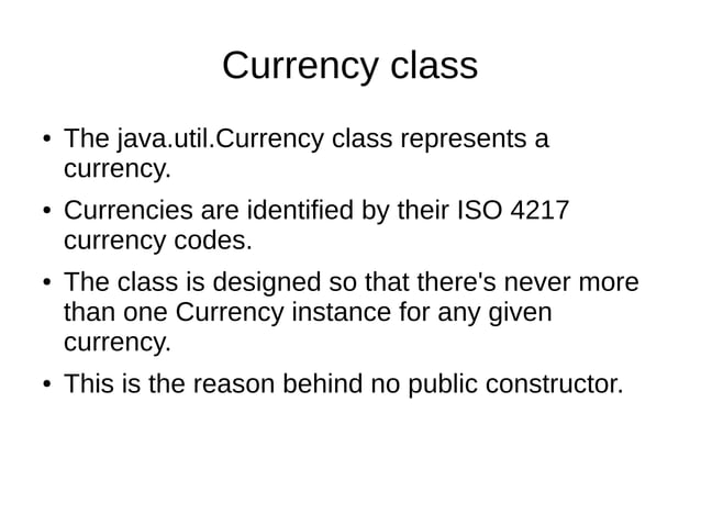 Currency Class Ppt