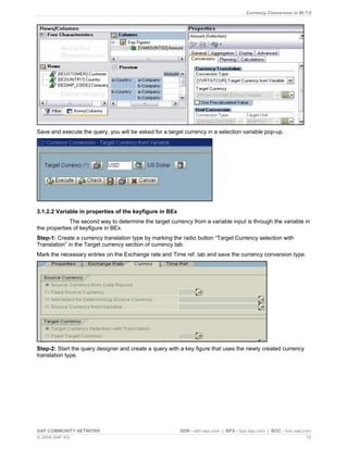 Currency conversion in bi 7.0 | PDF