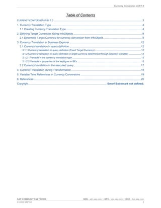 Currency conversion in bi 7.0 | PDF