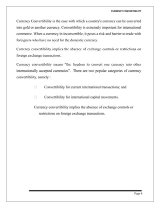 Currency convertibility | PDF