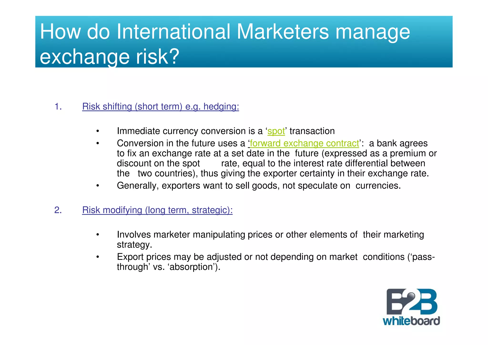 Currency Exchange Risk | PDF