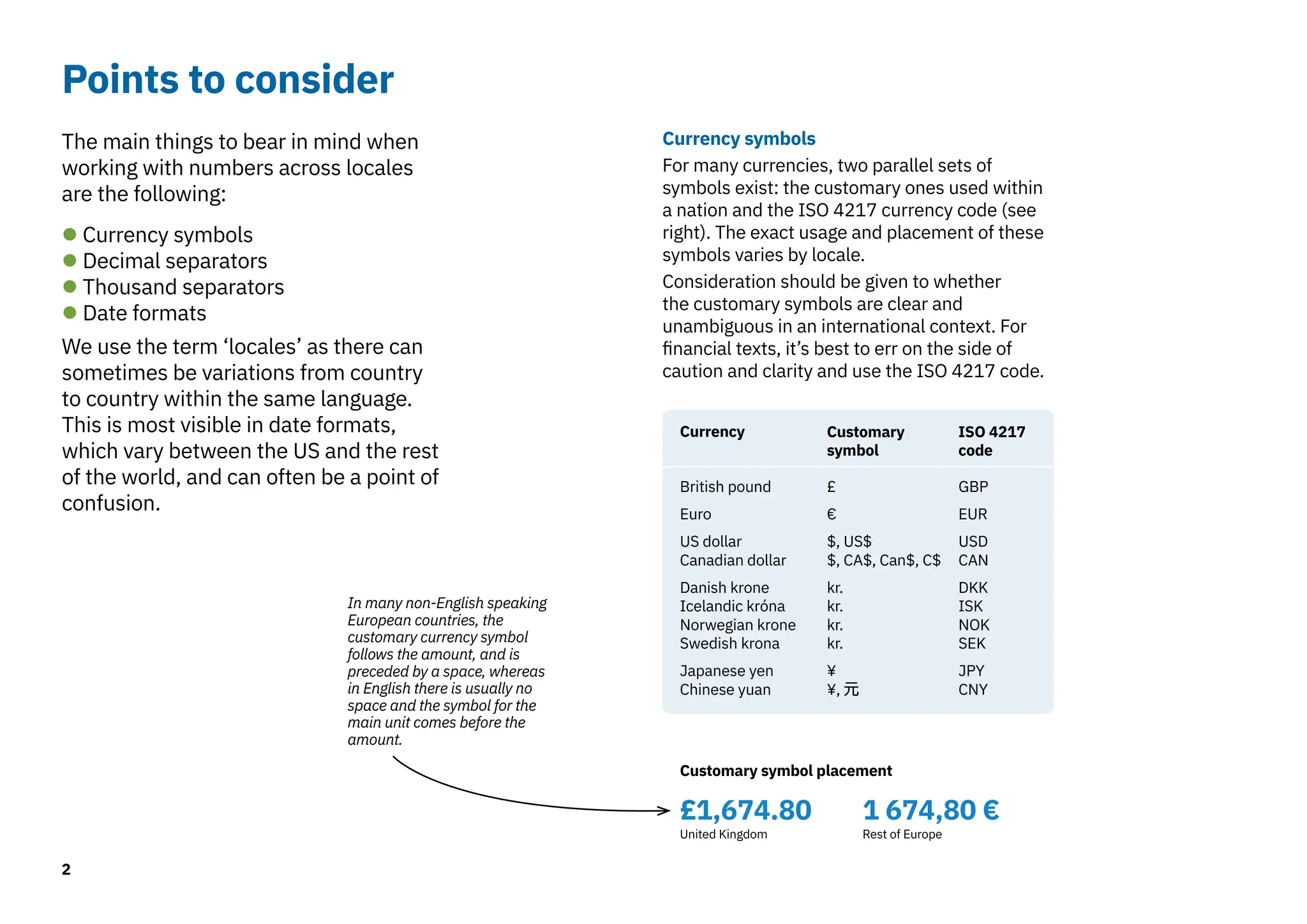 A Short Guide to Currency Number Date Formats | PDF
