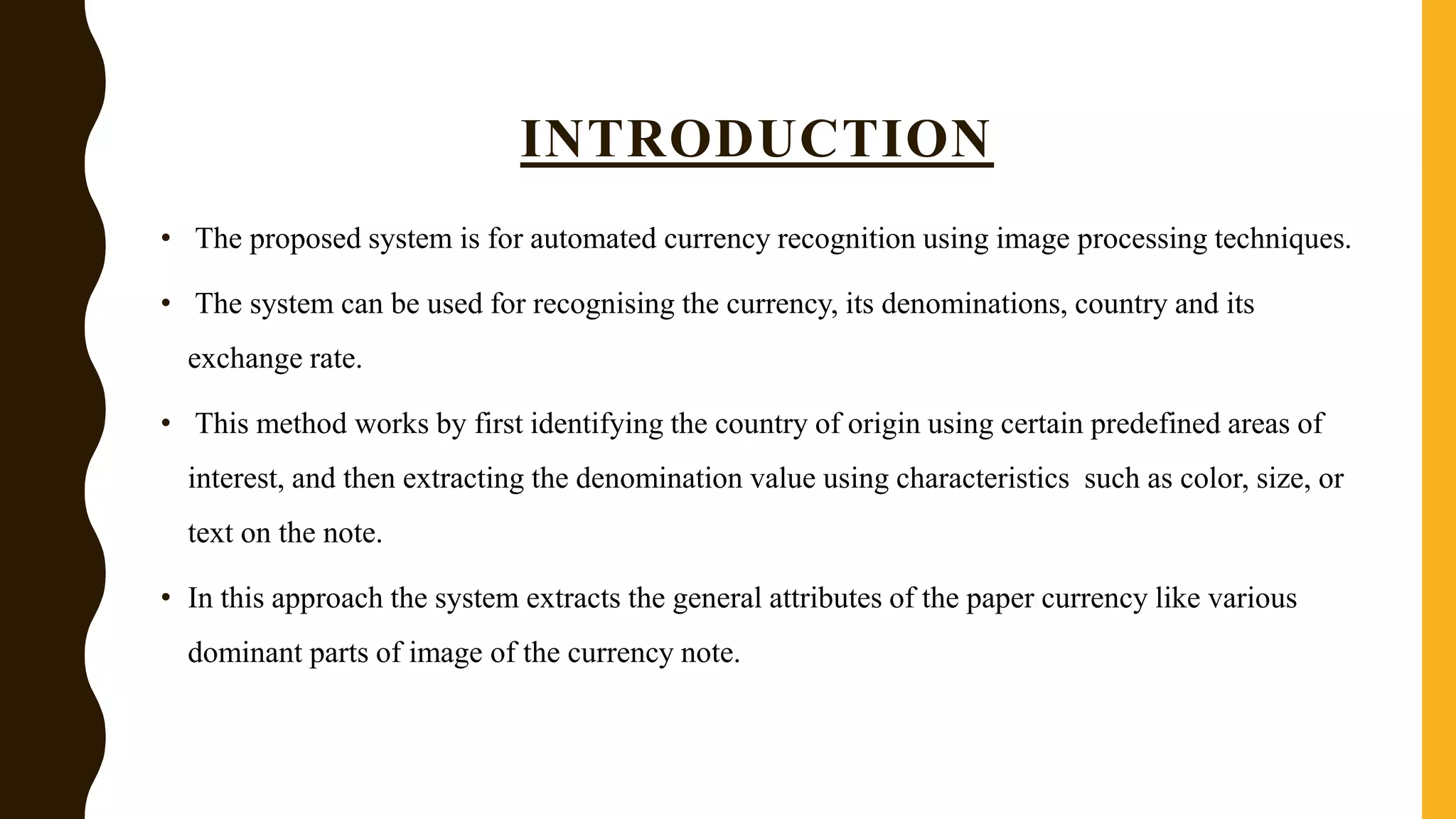Currency Recognition Using Image Processing In Matlab Ppt