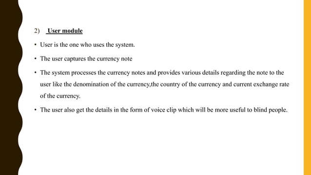 Currency recognition using image processing in MATLAB | PPT