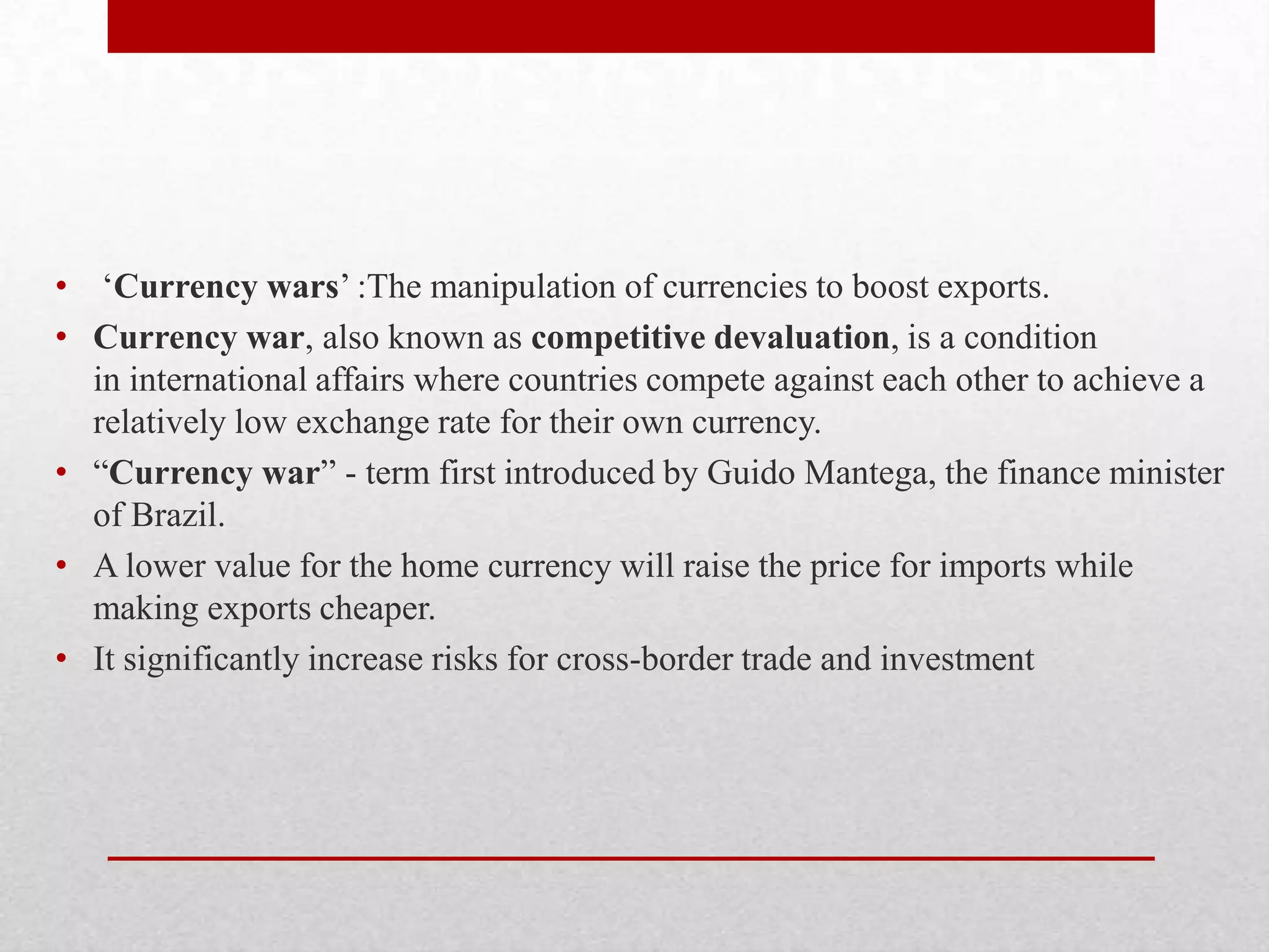 Currency war final (1) | PPTX