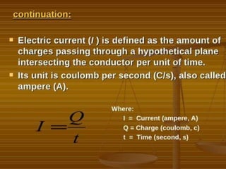 ELECTRONICS 10: CURRENT | PPT
