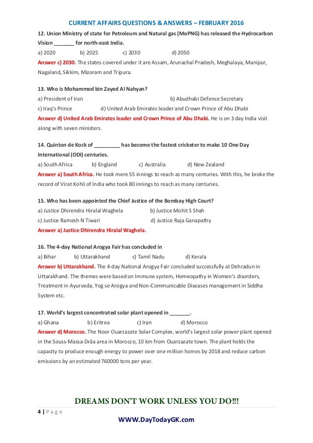 Current Affairs Current Affairs Questions Answers February PDF current-affairs-current-affairs-questions-answers-february-pdf