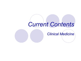Current Contents | PPT