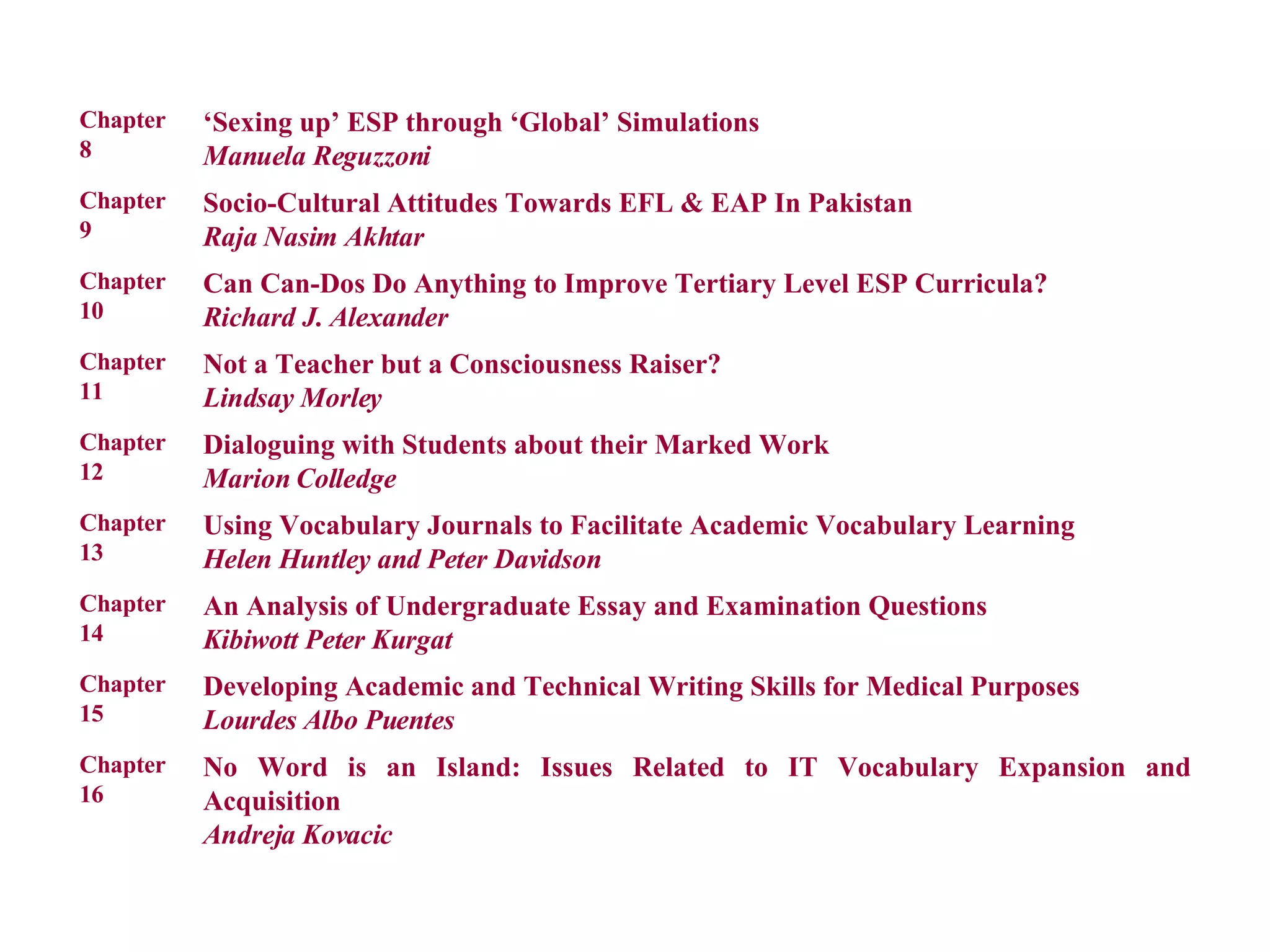 Current Developments in English for Academic Specific and Occupational Purposes | PPT