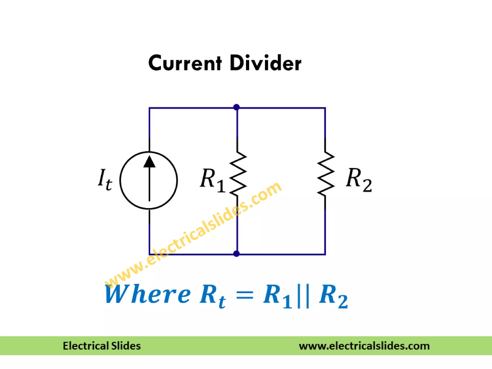 Current Divider Lecture with Formulas and Examples | PPT