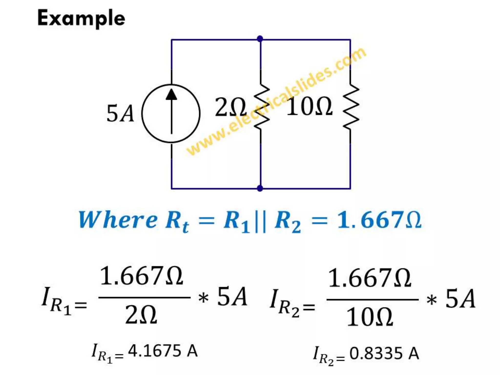 Current Divider Lecture with Formulas and Examples | PPTX