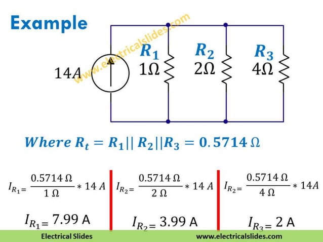 Current Divider Lecture with Formulas and Examples | PPT