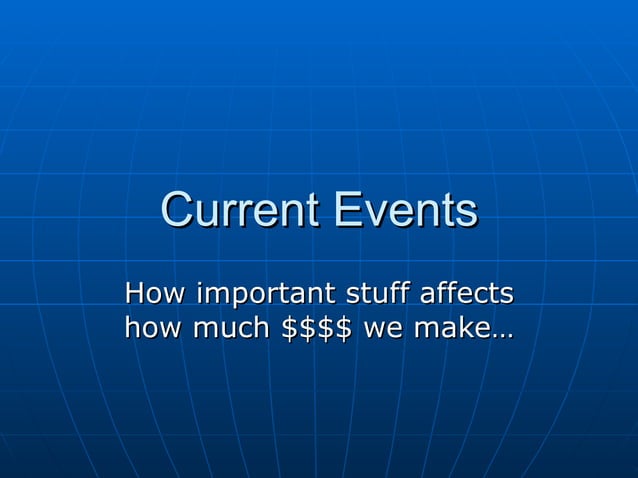 Current Events 1 | PPT
