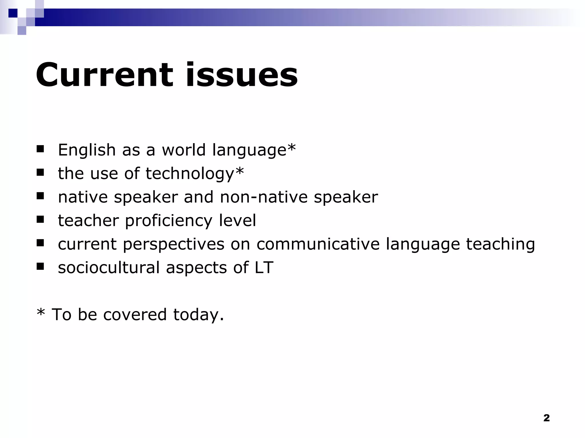 Current Issues | PPT