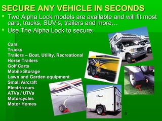 The Alpha Lock Wheel Lock For Vehicle Security, Heavy Equipment ...