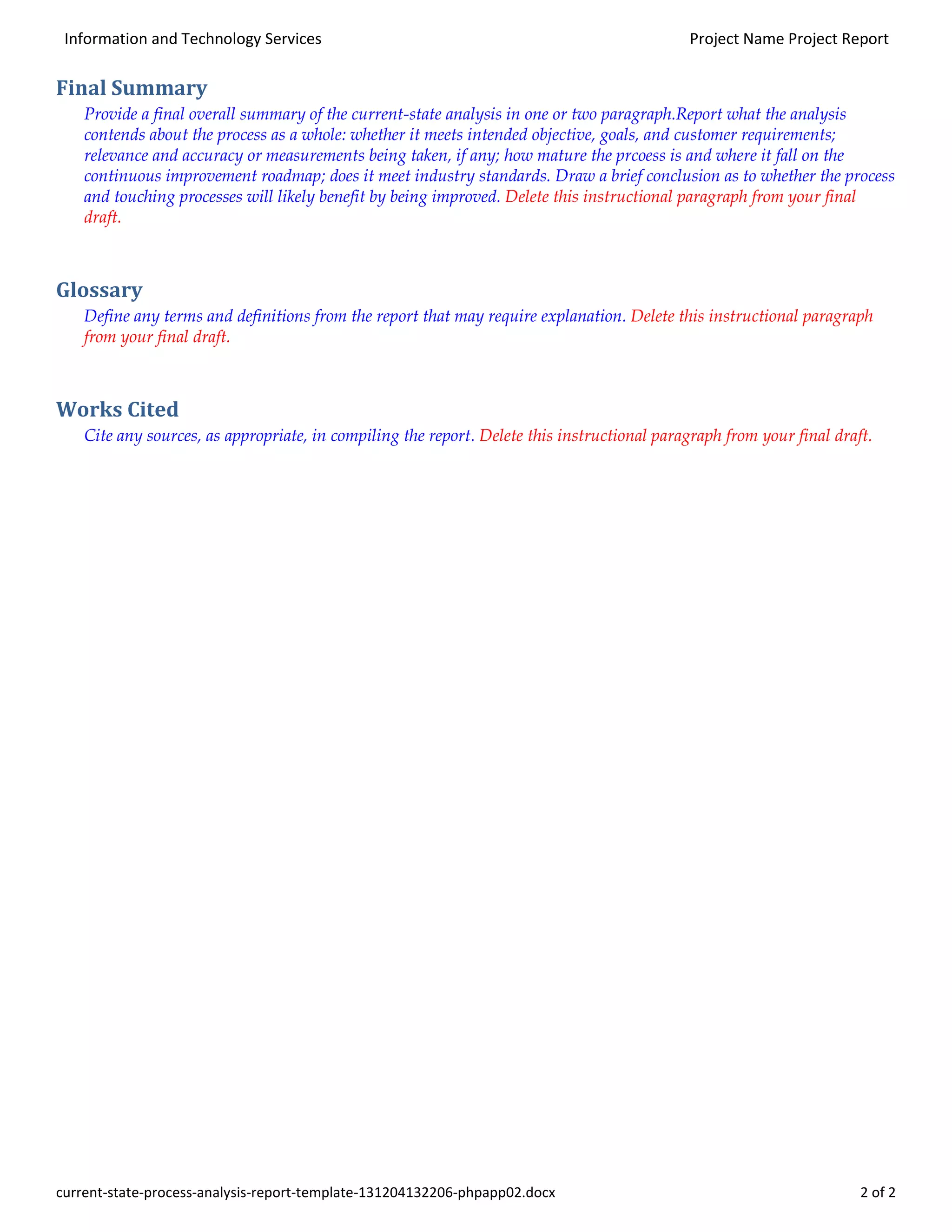 process analysis report | PDF process analysis report | PDF